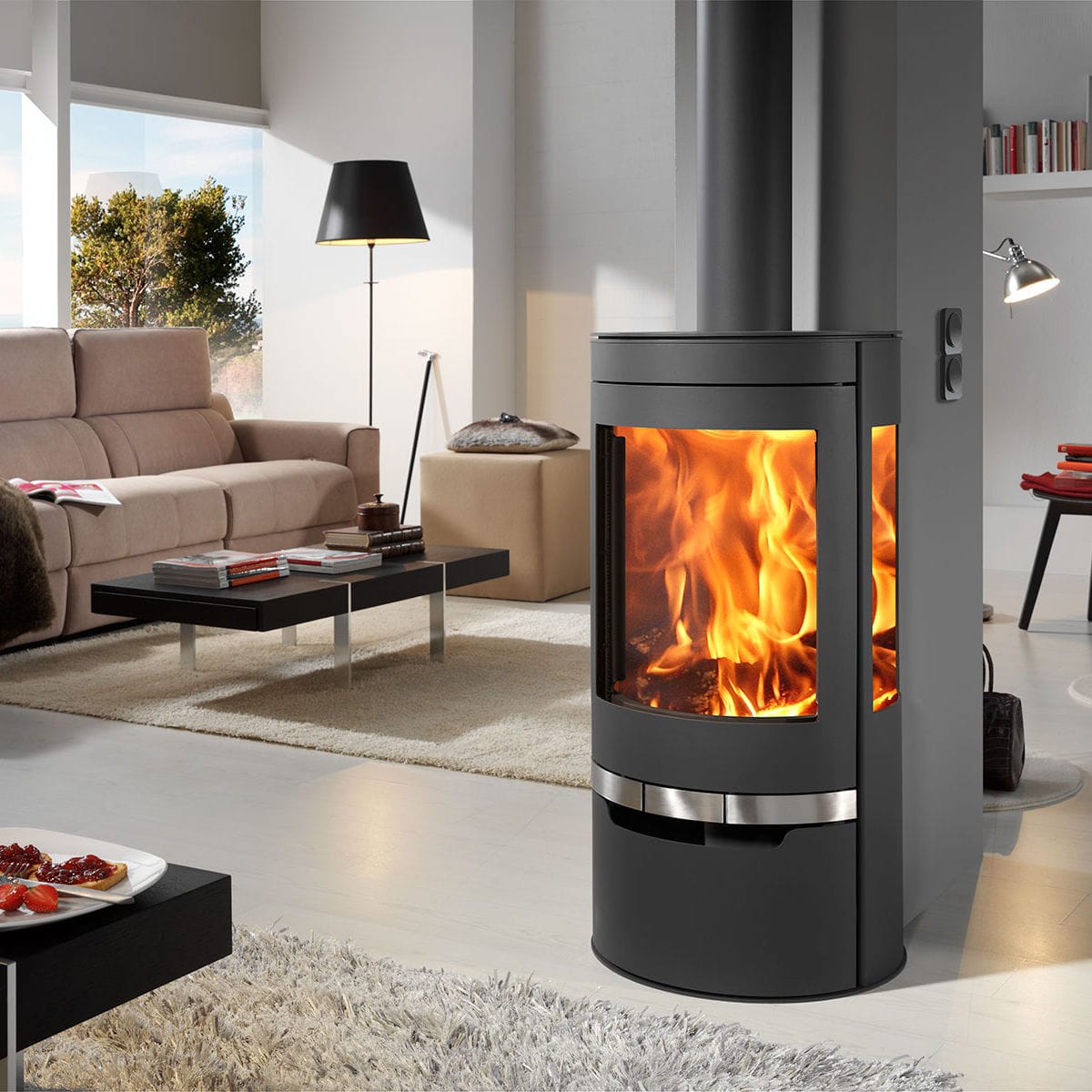 Wood heating stove - SUERTE - Panadero - 5 kW...10 kW / multi-fuel ...