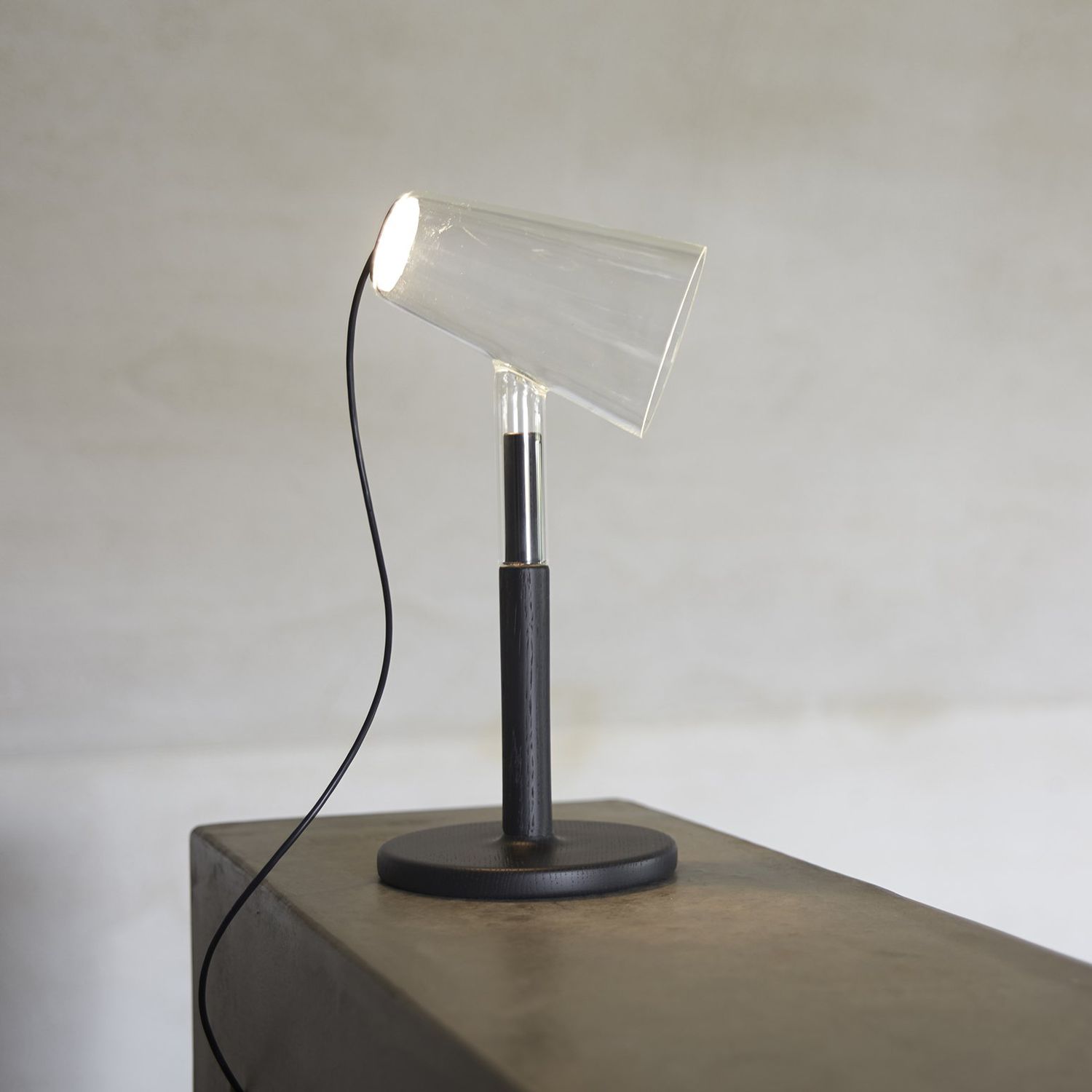 Table lamp - THE SIBLINGS - Per/Use - borosilicate glass / wooden ...