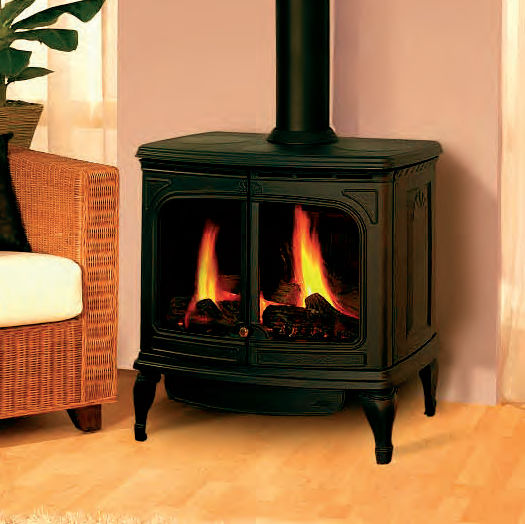 Gas heating stove - SÉMÉRU - AUER - 5 kW...10 kW / with legs / traditional
