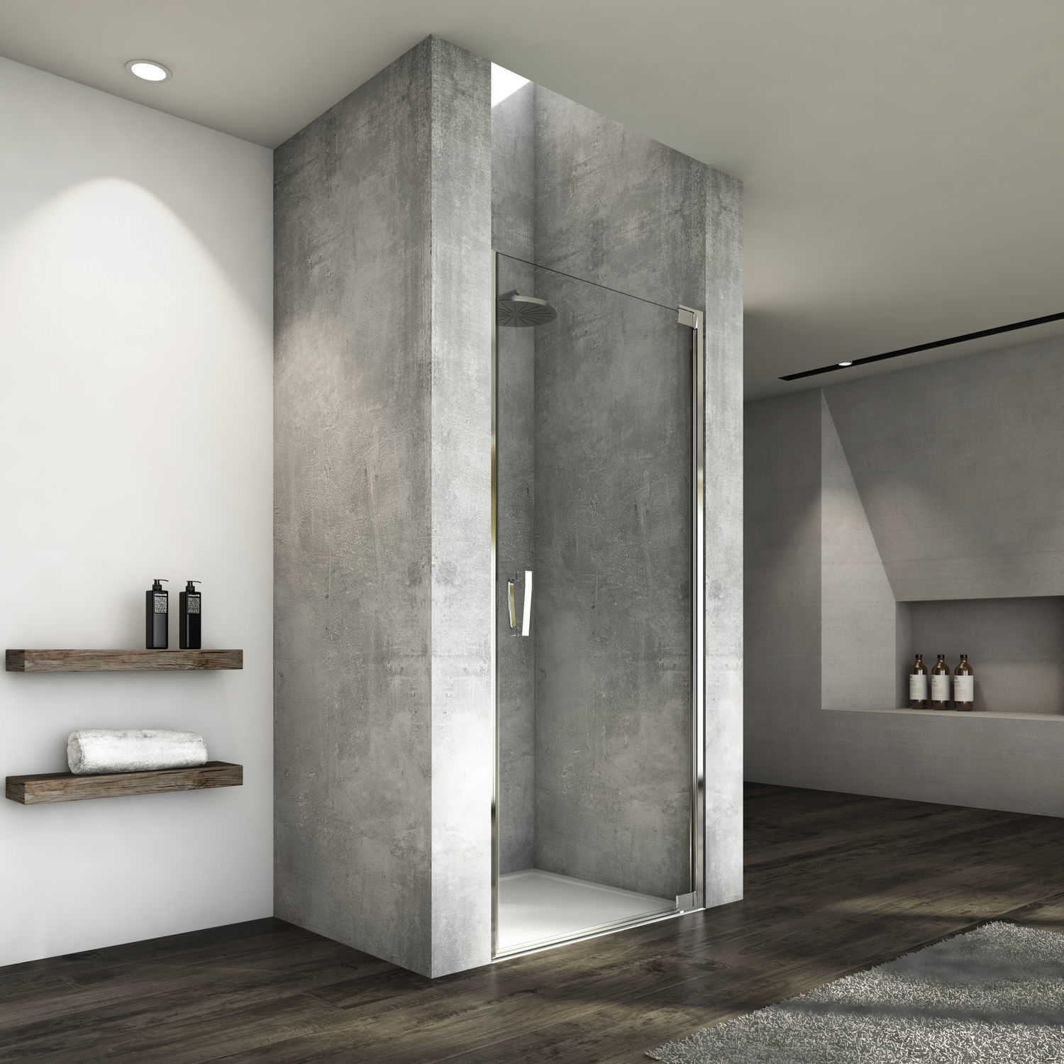Pivoting shower screen - CADURA : CA1C - Ronal - corner / for alcoves ...