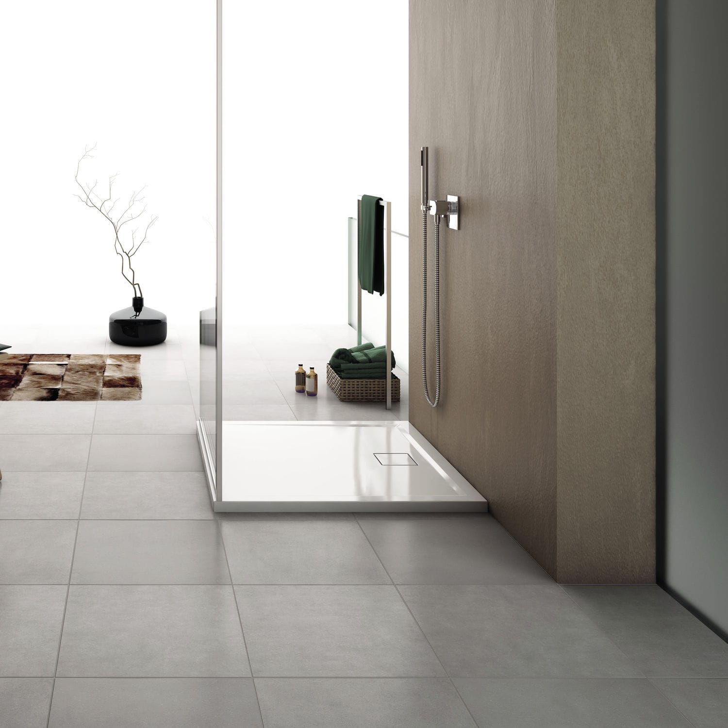 Square shower base - LIVADA - W20Q - Ronal - above floor / raised / resin