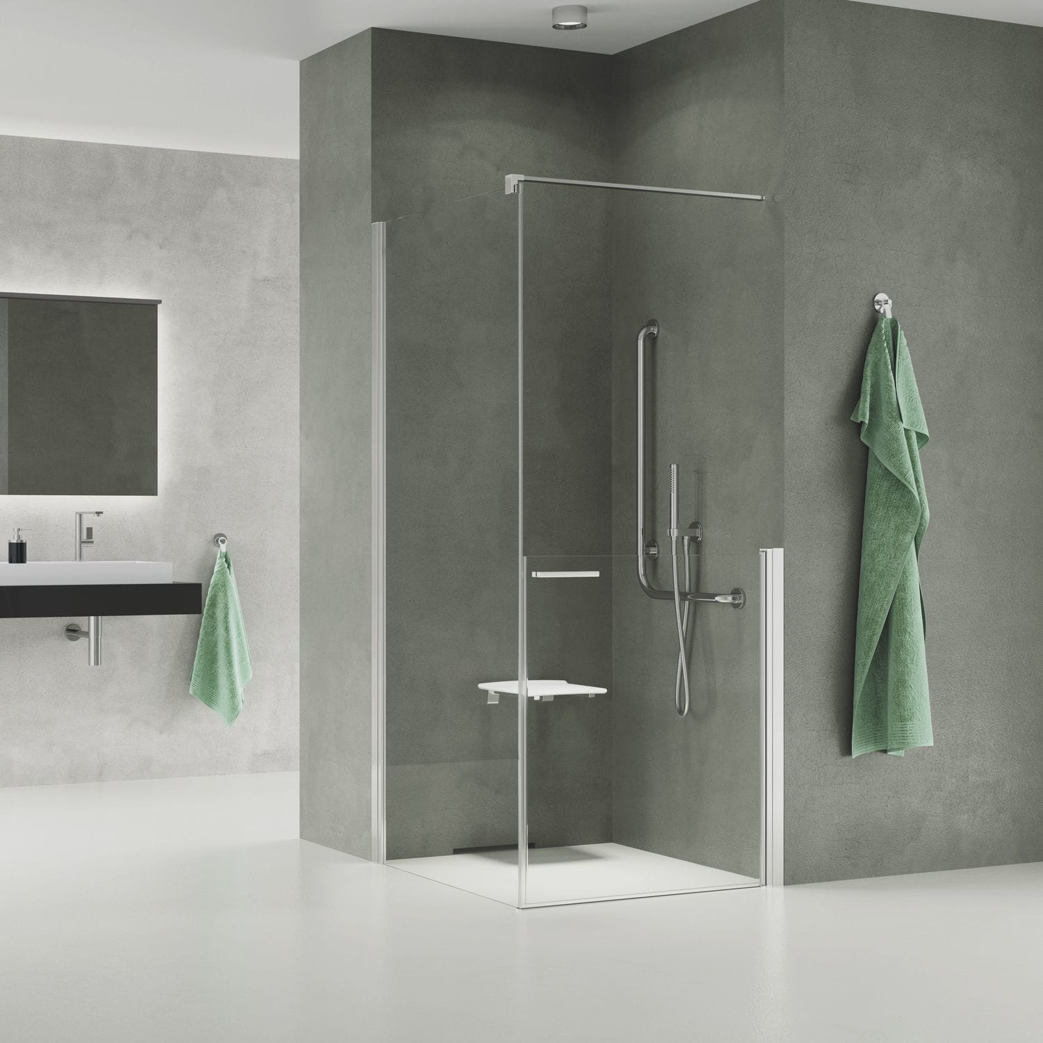 Pivoting shower screen - SOLINO M - SOM1 + SOMT1 - Ronal - corner ...