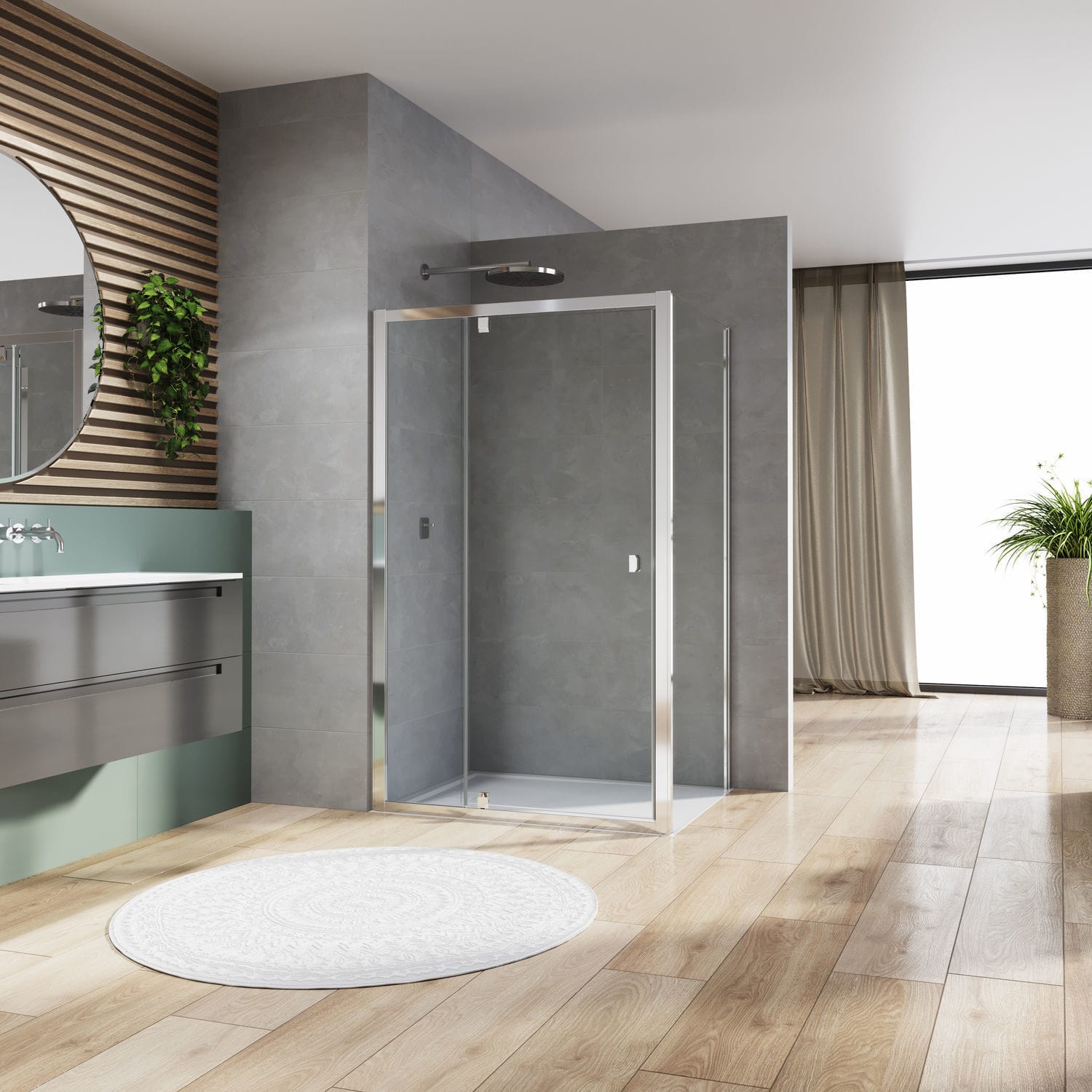 Pivoting shower screen - ARELIA D20T13+D20F1 - Ronal - corner / for ...