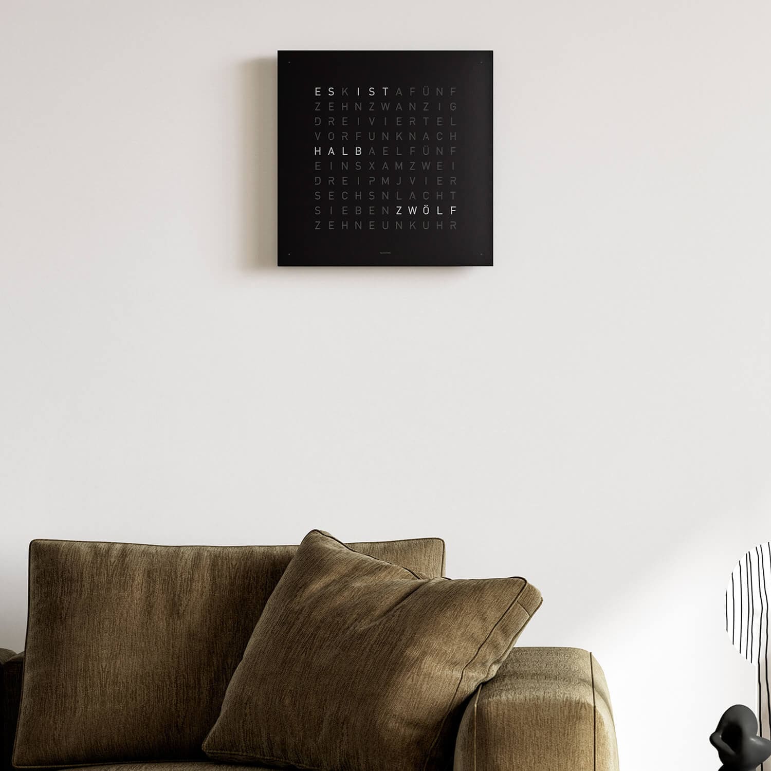 Contemporary clock - PEPPER - qlocktwo - wall-mounted / table / LCD ...