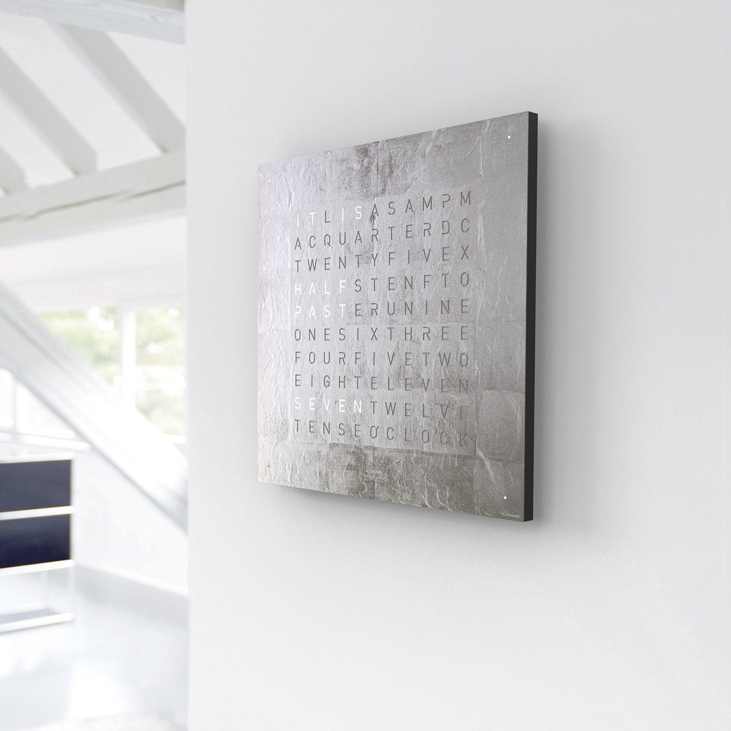 Contemporary clock - PLATINUM - qlocktwo - wall-mounted / LCD digital ...