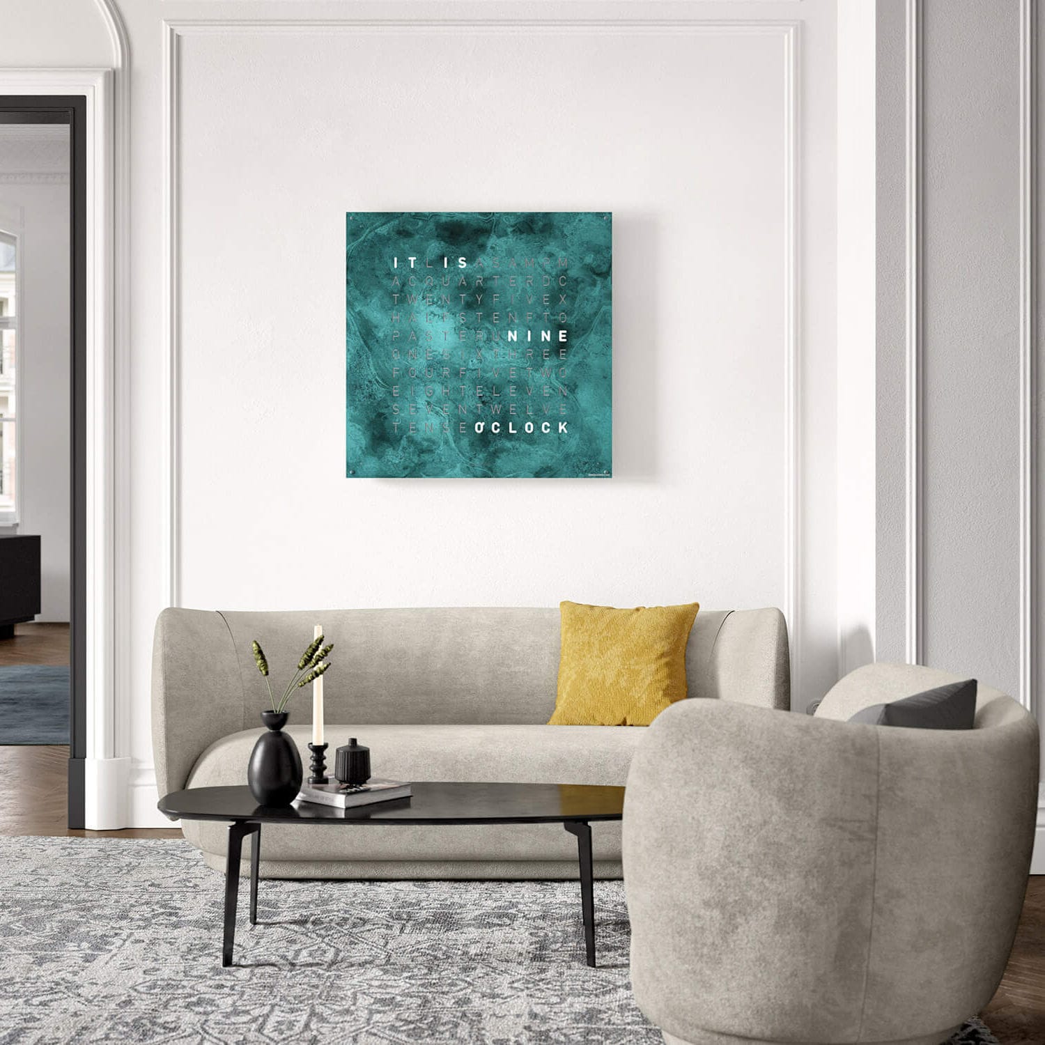 Contemporary clock - VINTAGE - qlocktwo - vintage / wall-mounted / LCD ...