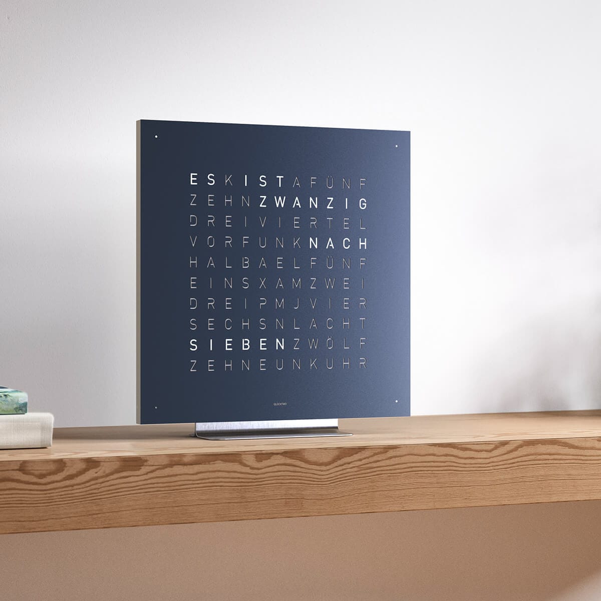 Contemporary clock - MIDNIGHT - qlocktwo - table / LCD digital display ...