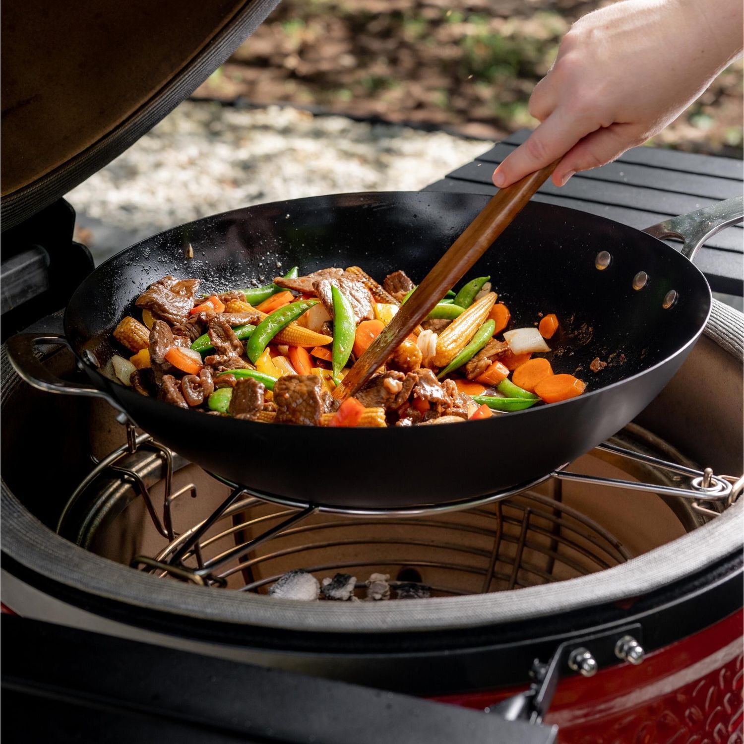 Gas wok - KARBON STEEL™ - Kamado Joe - 1 burner / countertop / black
