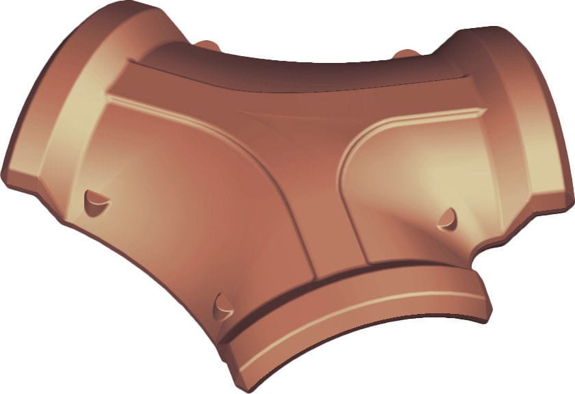 Edge roof tile - THREE WAY RIDGE - Isiklar Building Materials Inc. - clay