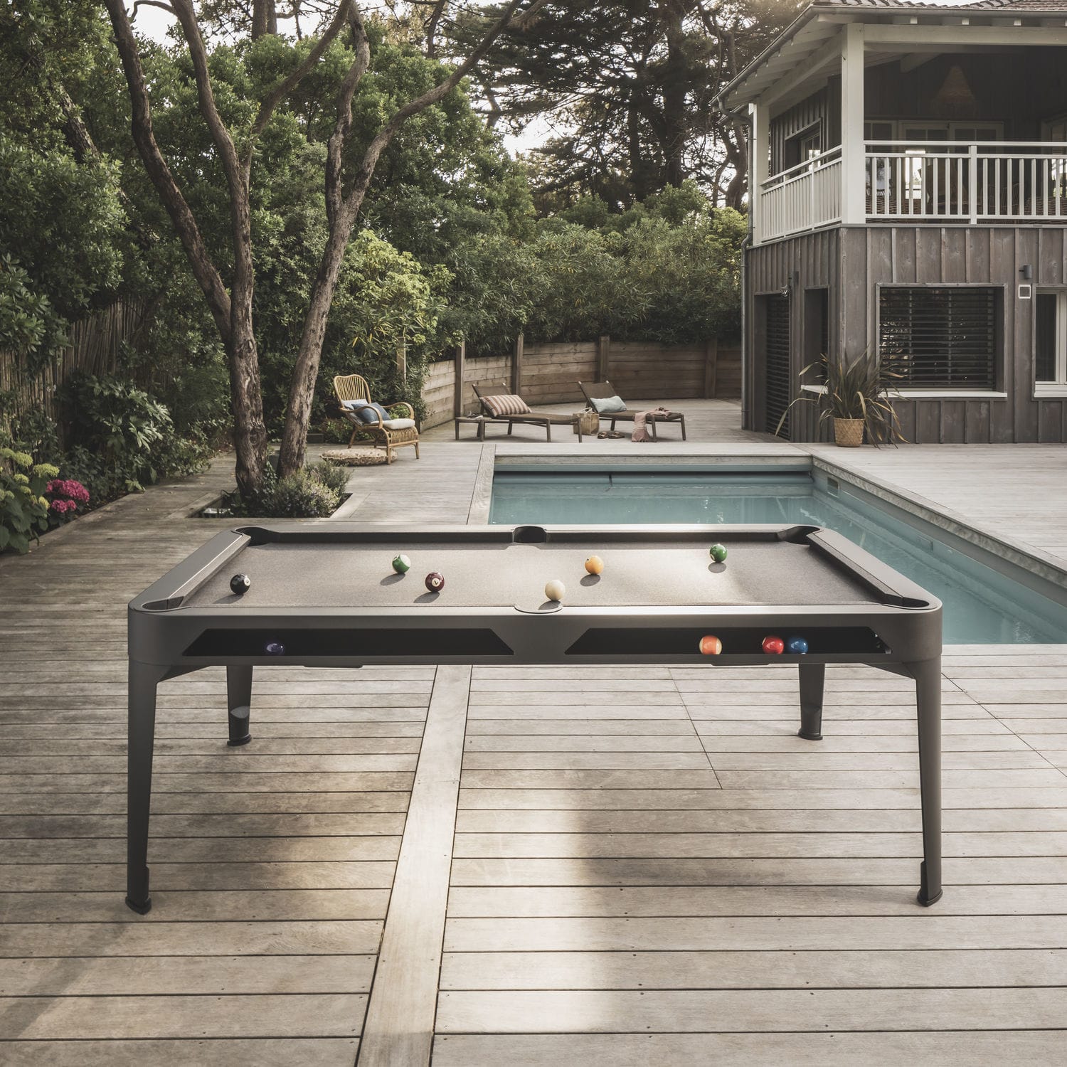Outdoor pool table - HYPHEN - BLACK - Cornilleau - contemporary / home ...