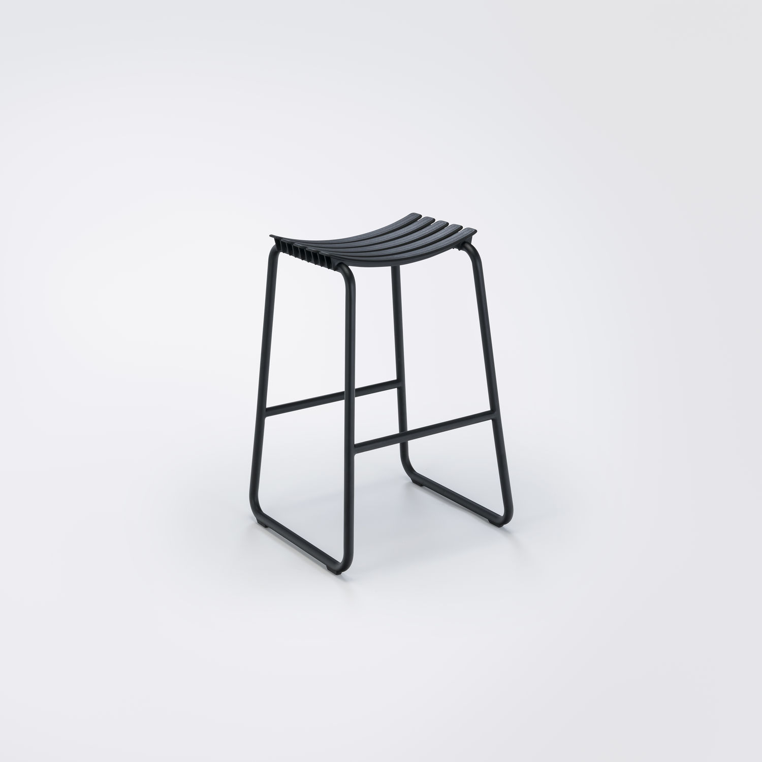 Contemporary bar stool - CLIPS - Houe - plastic / aluminum base / sled base