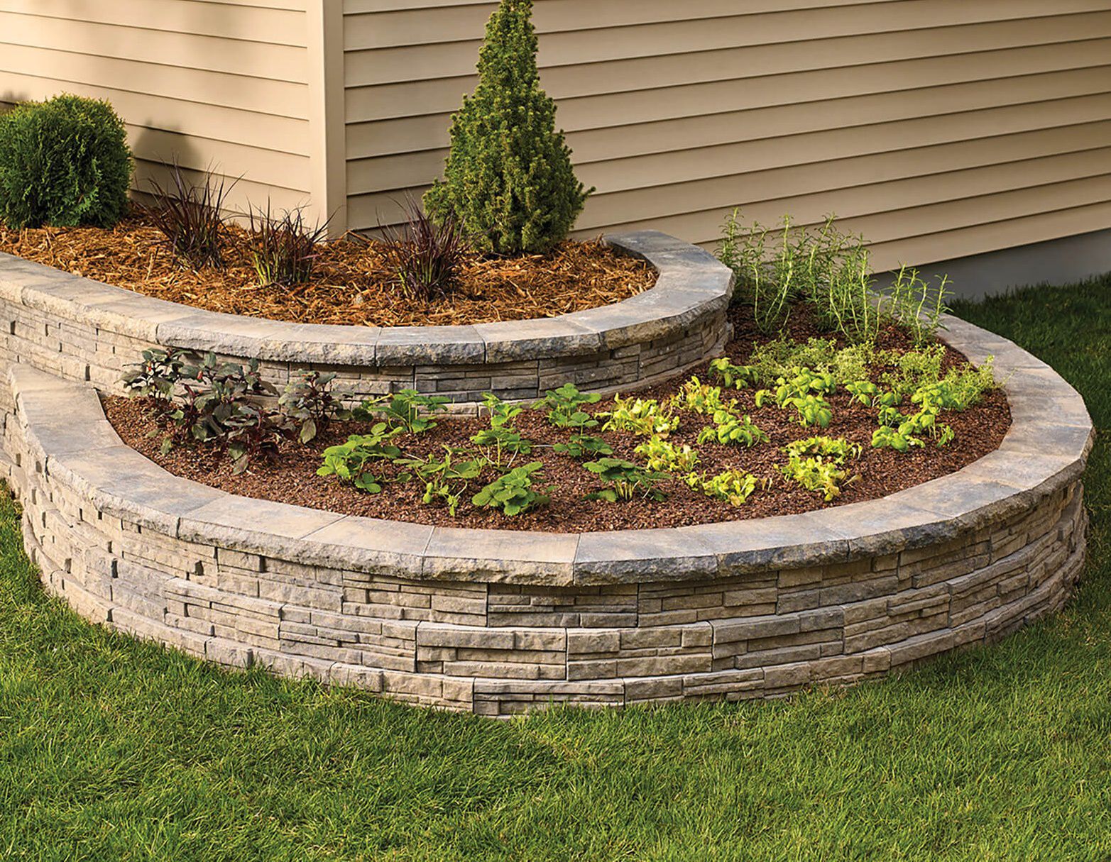 Garden Edge LEDGEWALL Shaw Brick Wall Concrete Curved