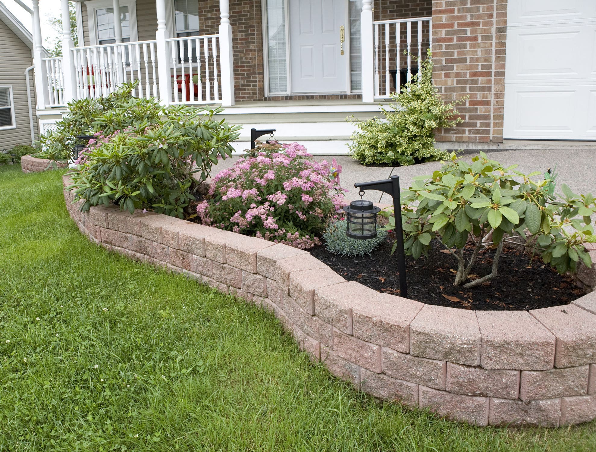 Garden edge - CLASSIC WEDGESTONE - shaw brick - concrete / curved