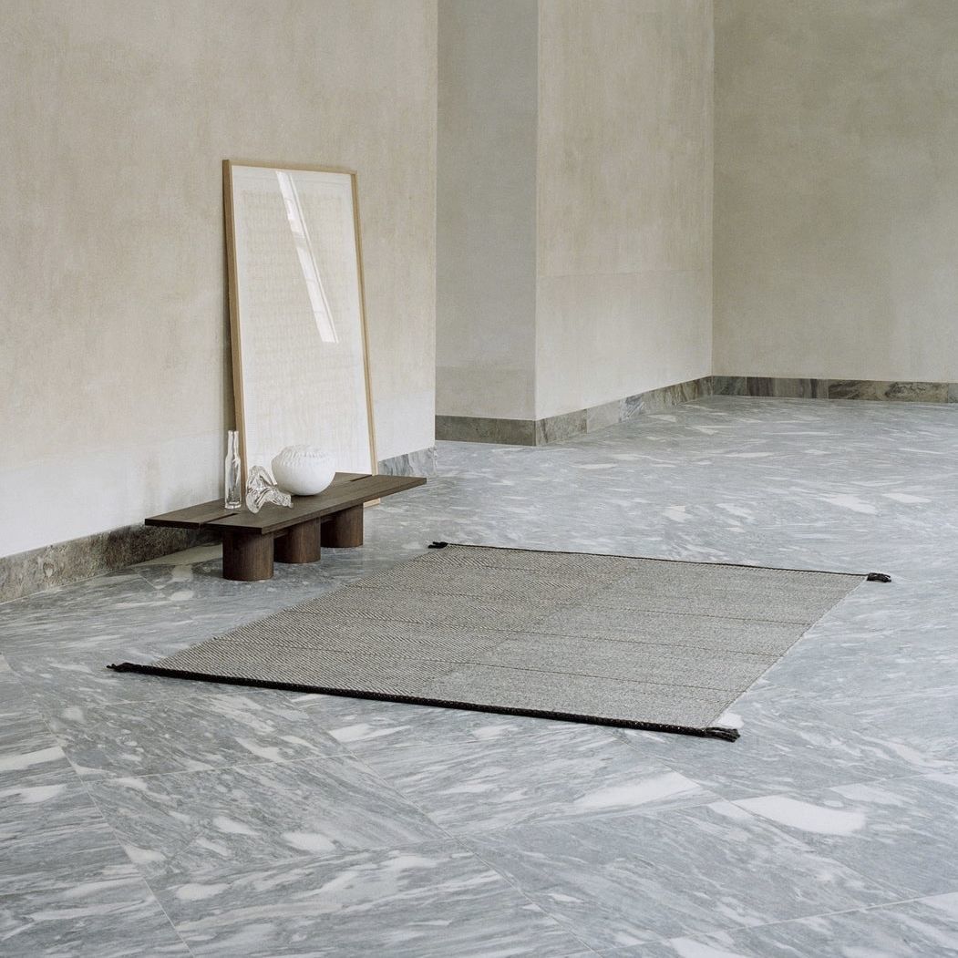 Contemporary rug - VISION WALK - LINIE DESIGN A/S - striped / plain / wool