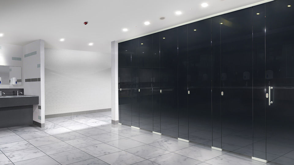 Public washroom toilet cubicle - CLOUD - Prospec - glass