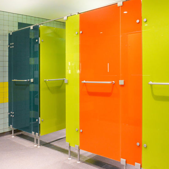Toilet cubicle - CABRILLANT - Prospec - glass / for public building