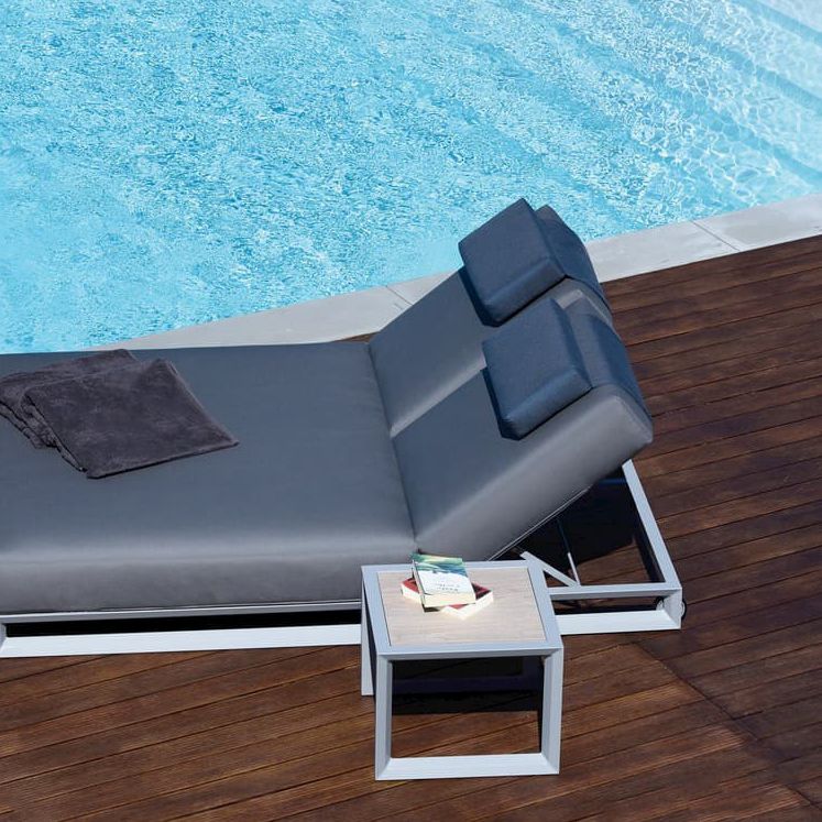 Contemporary side table - NUBES - 10Deka - HPL / aluminum base / square