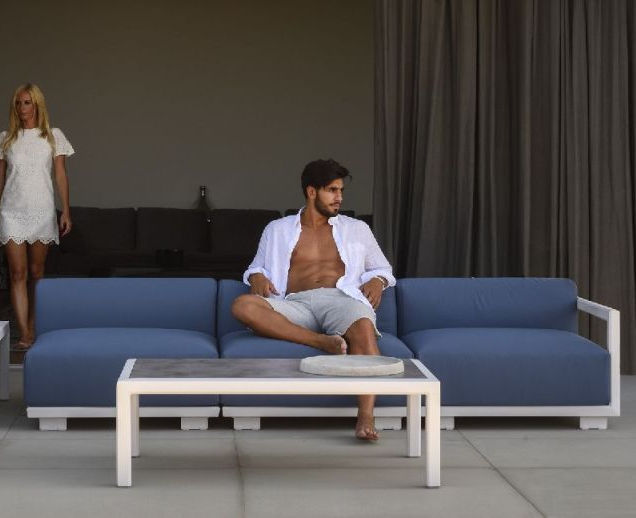 Modular sofa - VICTUS - 10Deka - contemporary / garden / fabric