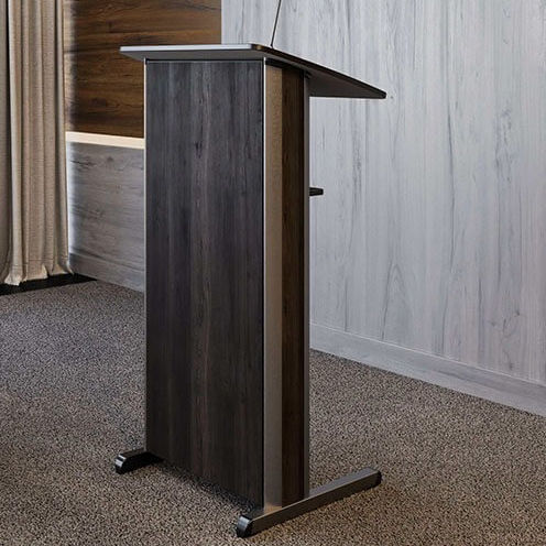 Conference lectern - burgessfurniture - stand-up / aluminium / HPL