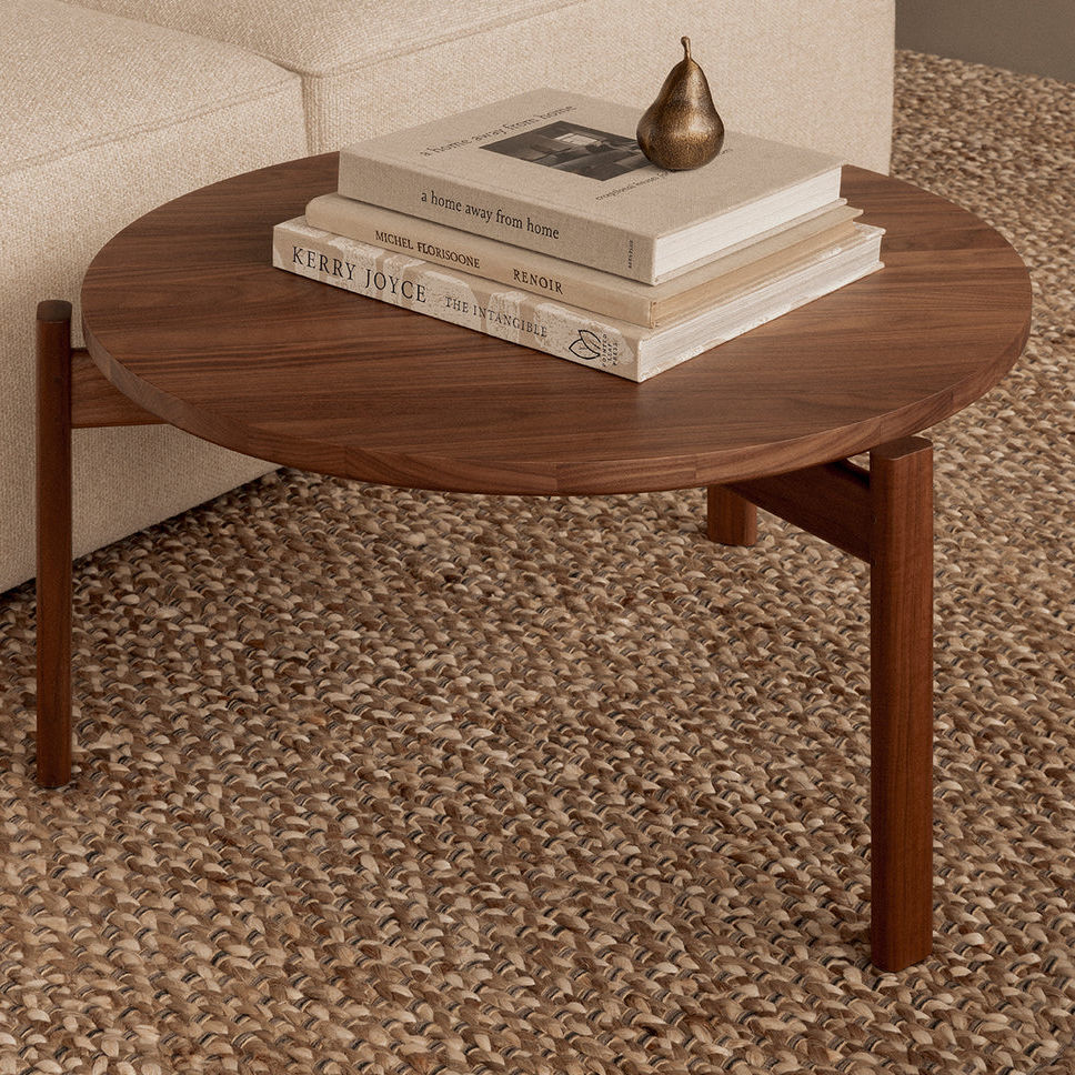 Contemporary side table - PASSAGE - AUDO - oak / walnut / solid wood base
