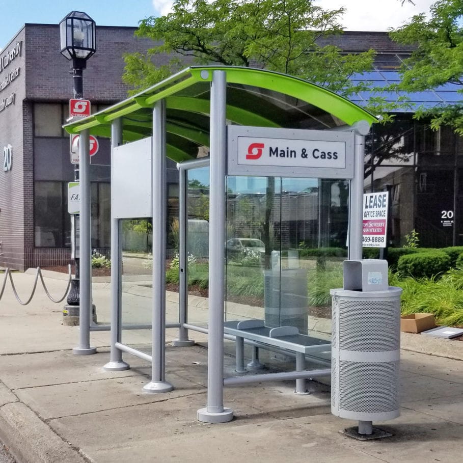 Aluminum bus shelter - ECLIPSE ARCHED - Brasco International Inc ...