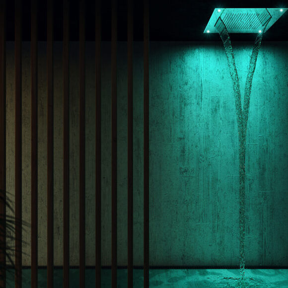 Recessed ceiling shower head - HI SPA - Aquademy - square / rain ...