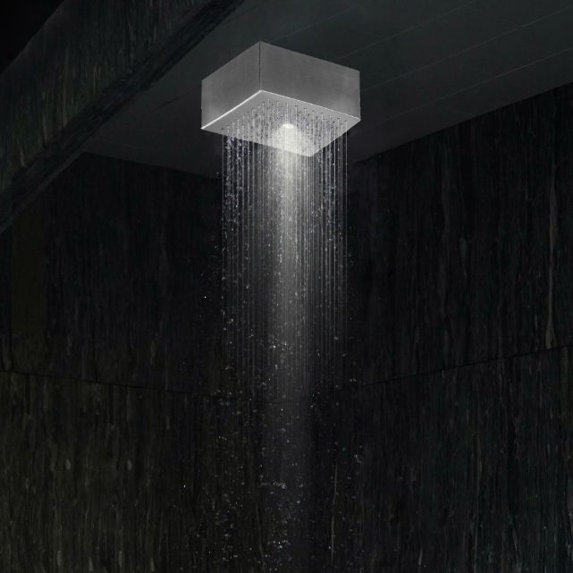 Recessed ceiling shower head - 3D SPA - Aquademy - square / rain / with ...