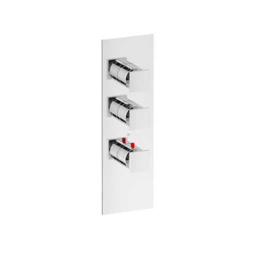Shower mixer tap - SQUARE THERMO V2 - Aquademy - wall-mounted ...