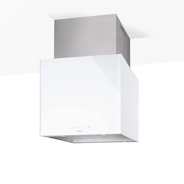 Island range hood - CUBE GLASS PREMIUM - Nodor - ducted / with built-in ...