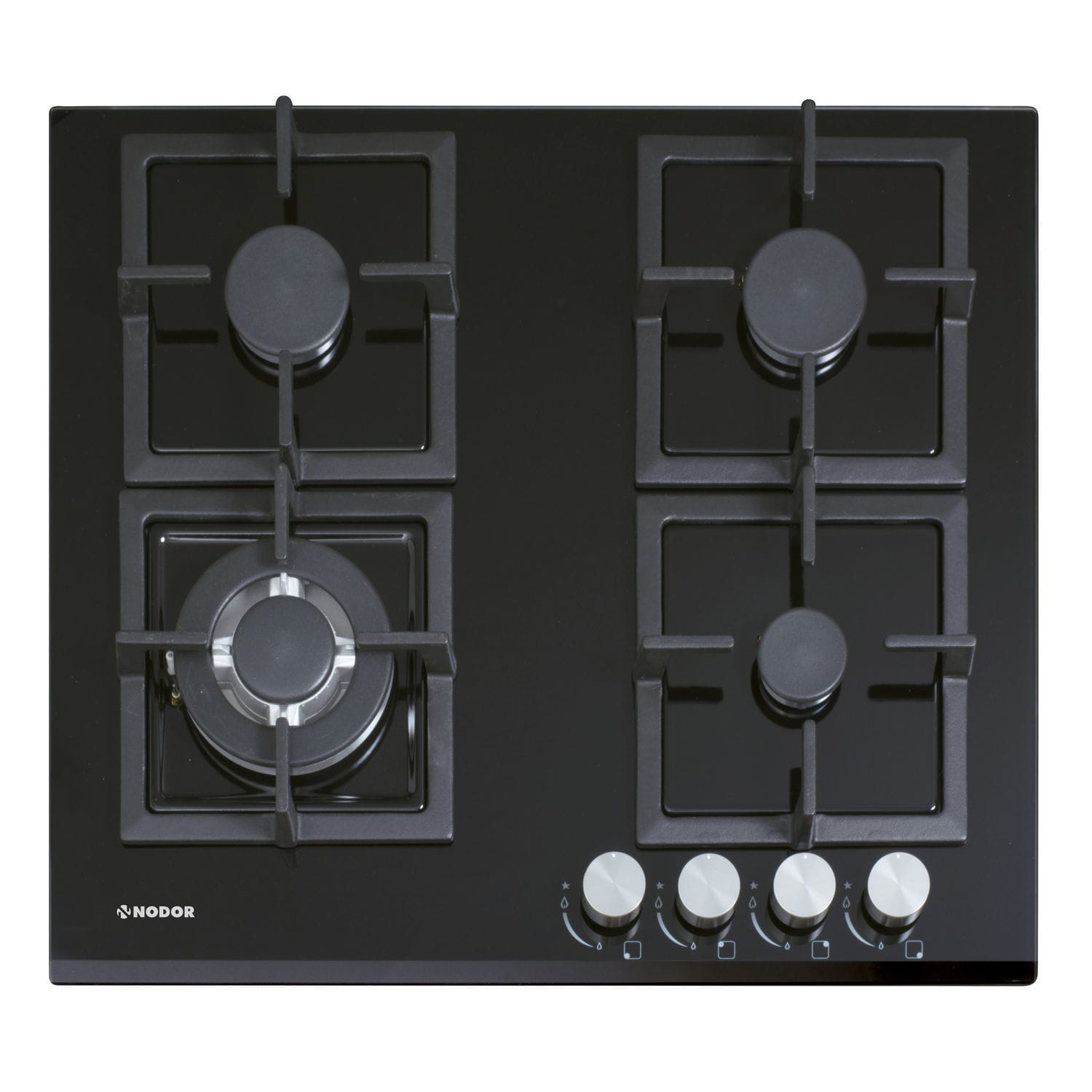 Gas cooktop - GCS 417 - Nodor - 4 burner / built-in / with knobs