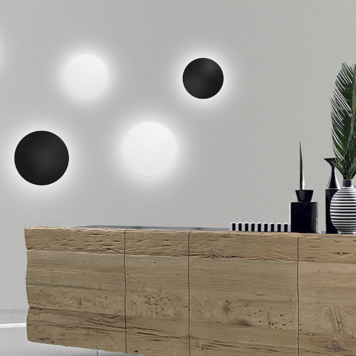 Contemporary wall light - SLOT - SIKREA - indoor / metal / round