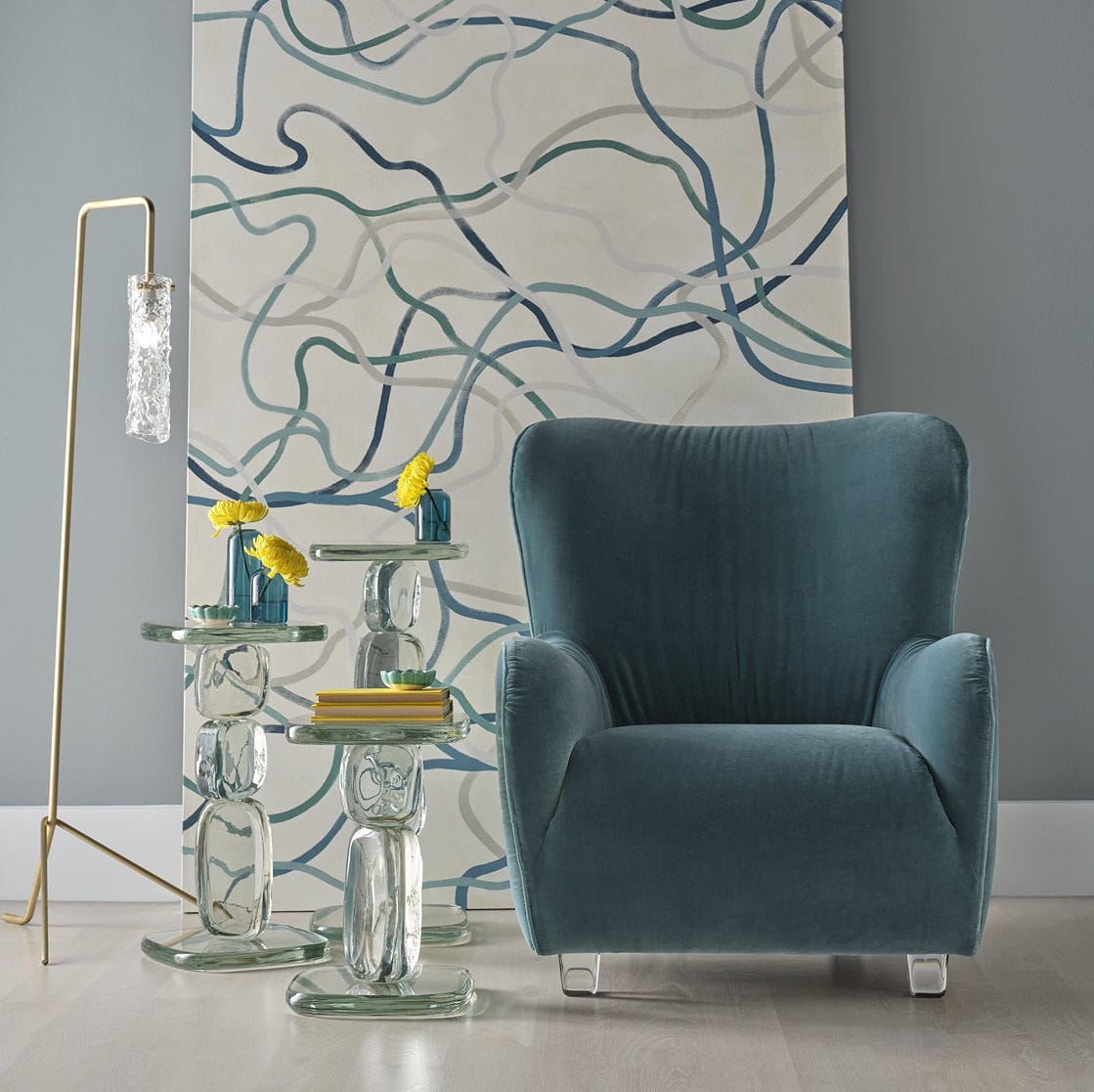 Contemporary armchair - TORRE - Baker Furniture Co. - fabric / beech ...