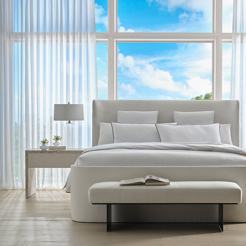 Contemporary bedside table - CORONADO - Baker Furniture Co. - oak ...