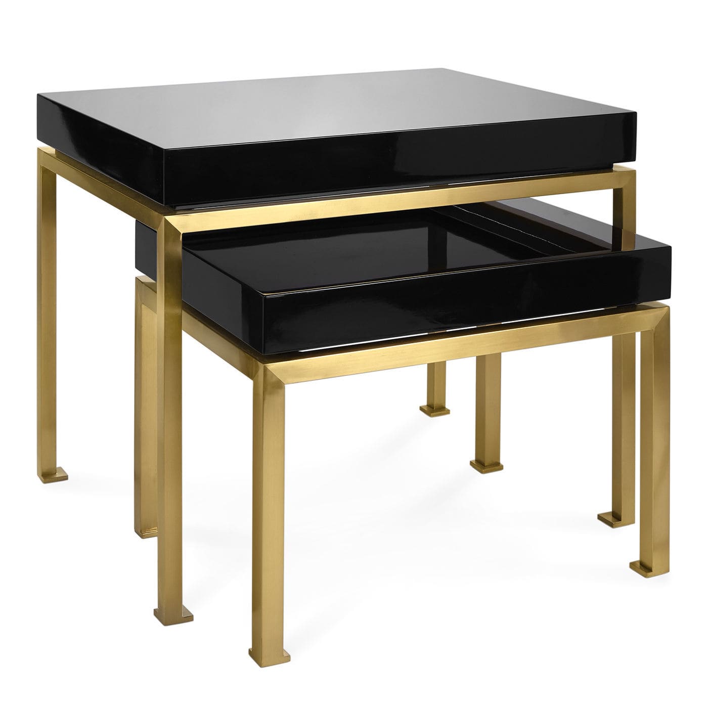 Traditional side table - PEKING - Jonathan Adler - glossy lacquered ...