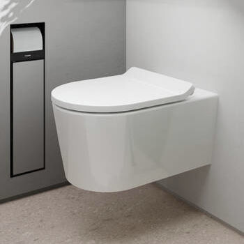 Wall-hung WC - 61118450 - hansgrohe - ceramic / rimless / home