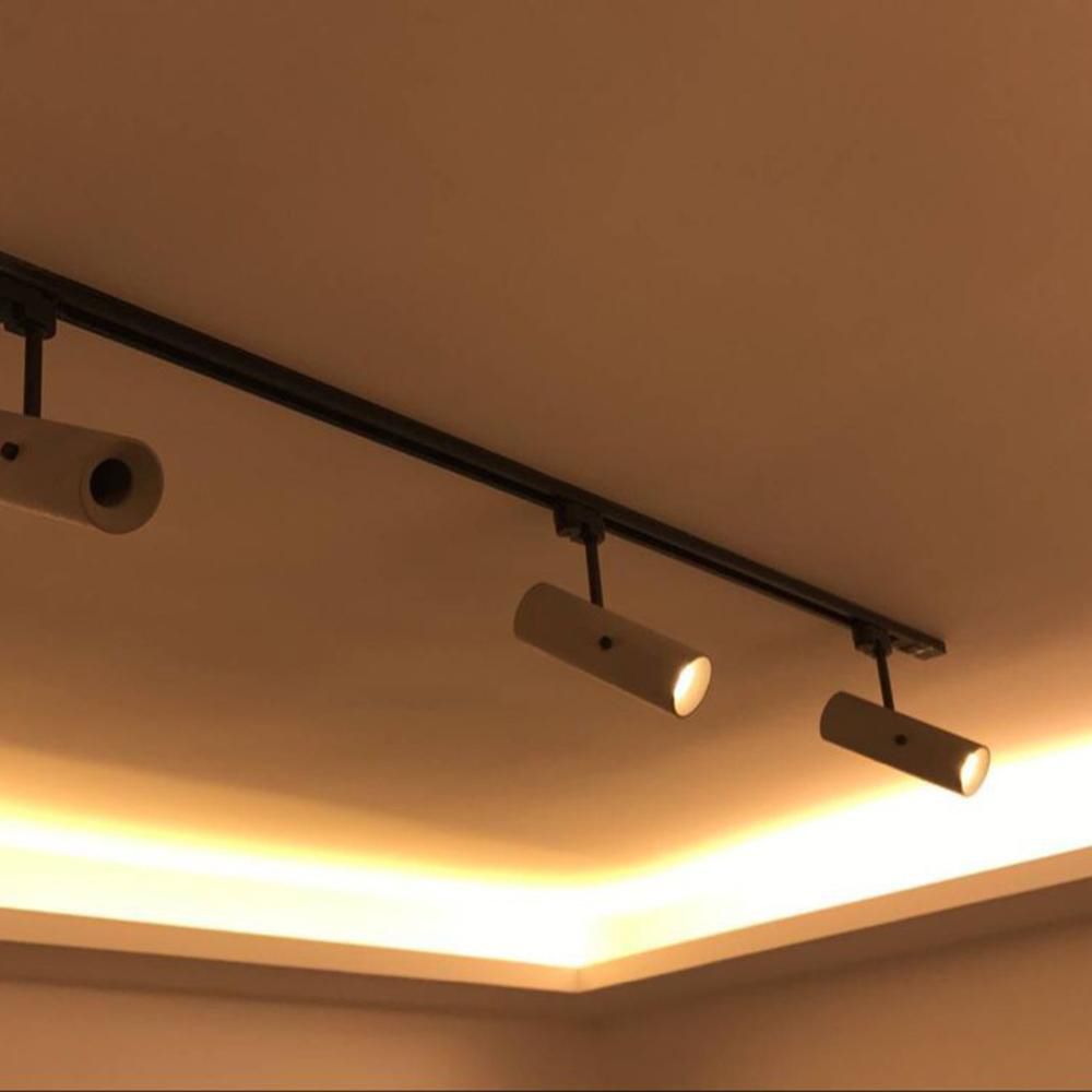LED track light - LV - BENTU DESIGN - round / aluminum / concrete