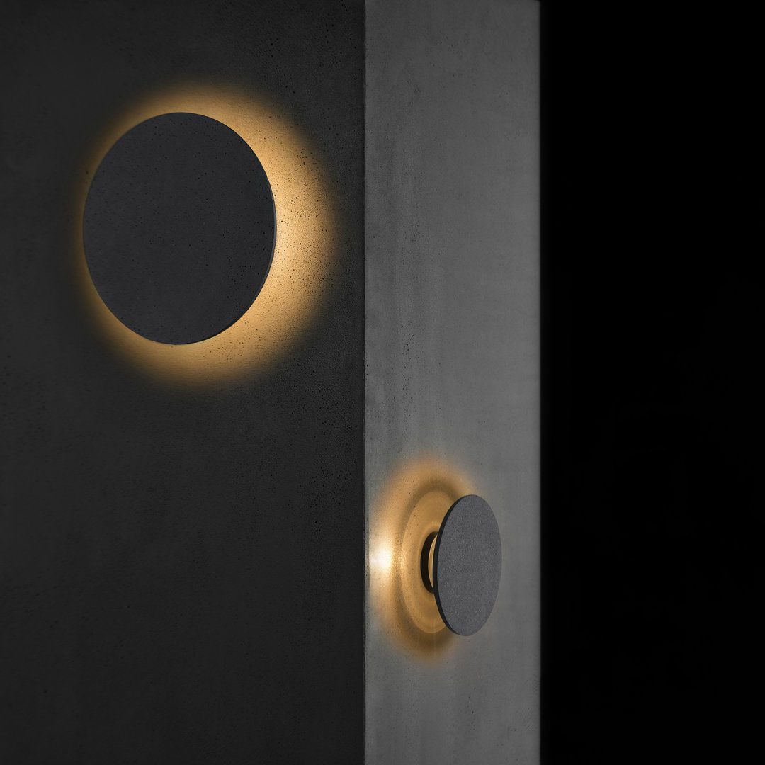 Contemporary wall light - PIN - BENTU DESIGN - indoor / acrylic / concrete