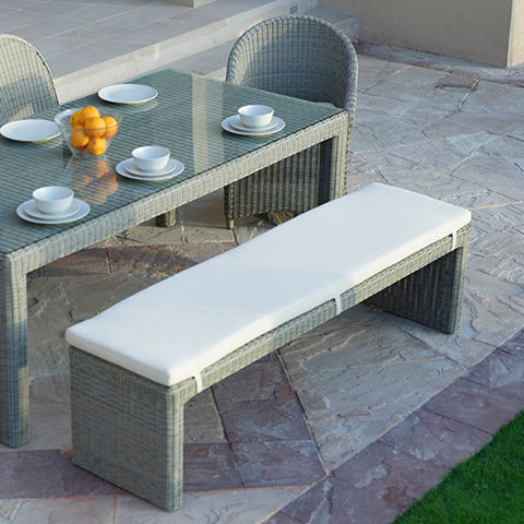 Contemporary garden bench - HILO - Rattan House - rattan