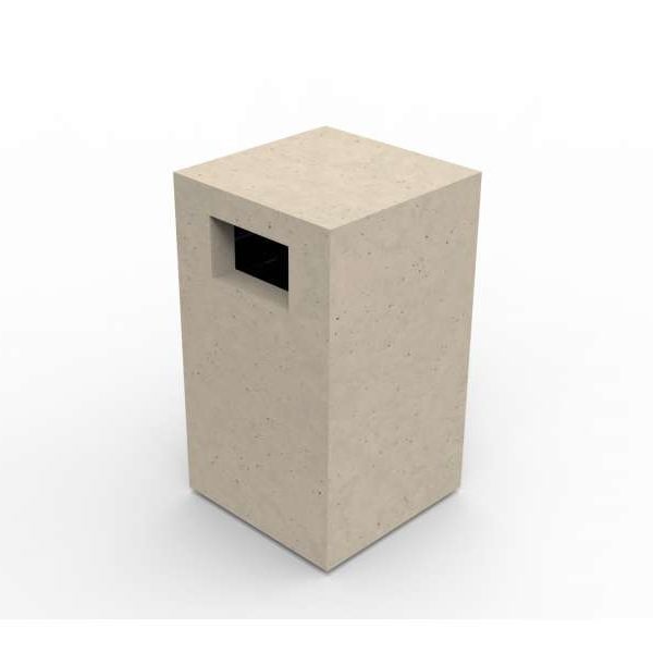 Public trash can - BECOR - URBAN-NT - concrete / hooded / contemporary