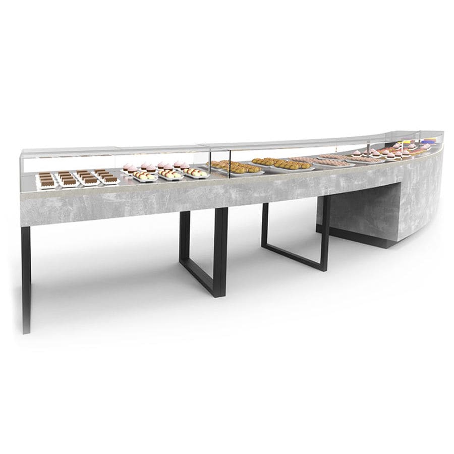 Counter refrigerated display case - MINIMAL - JORDAO - island / for ...