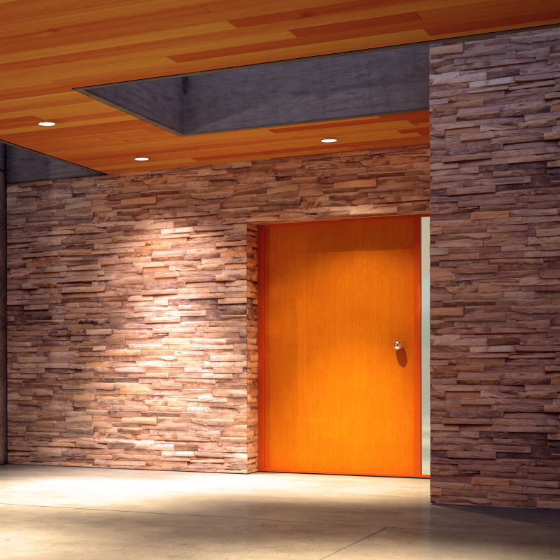 Teak wall cladding - MERAPI - TEAK STORY - interior / exterior / glued