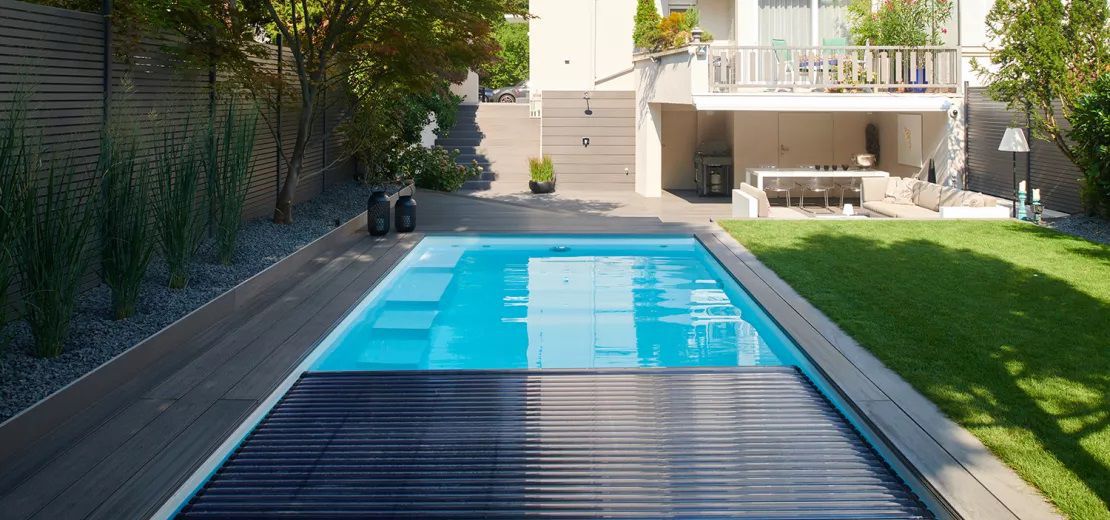 Slatted swimming pool cover - Capena - automatic / thermal / winter