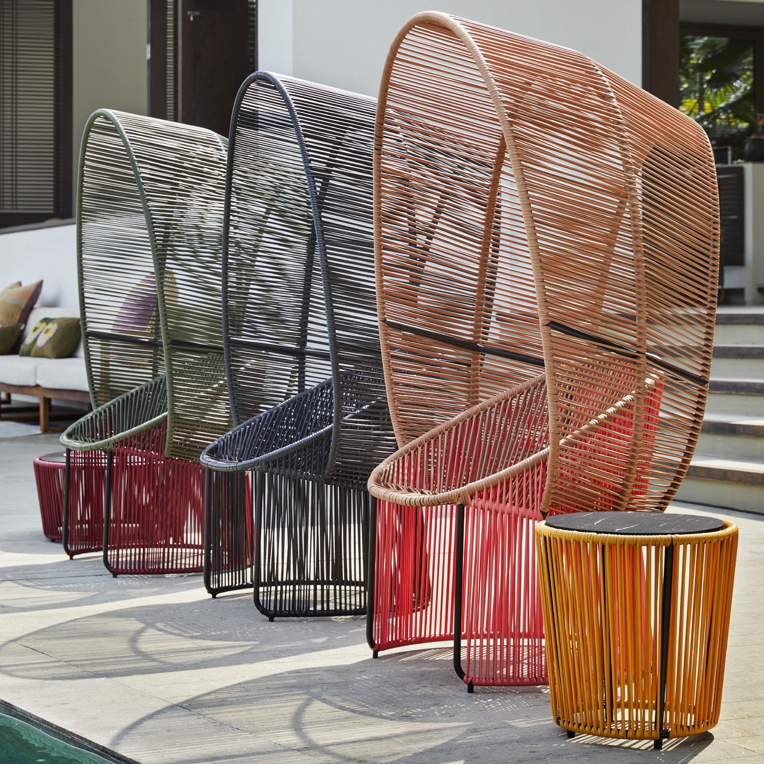 Contemporary side table - CARTAGENAS - Ames design - marble / recycled ...