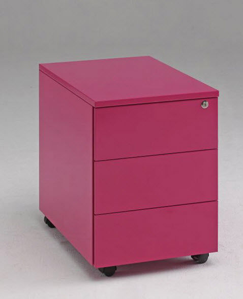 Metal office unit - ZEN - Ersa - 3-drawer / on casters