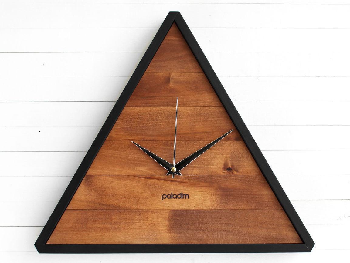 Contemporary clock - TRIK - Paladim Handmade - wall-mounted / analog ...