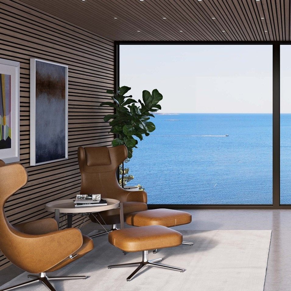 Wall panel - RIBBON BARCODE - GLIMAKRA - acoustic / wood / MDF