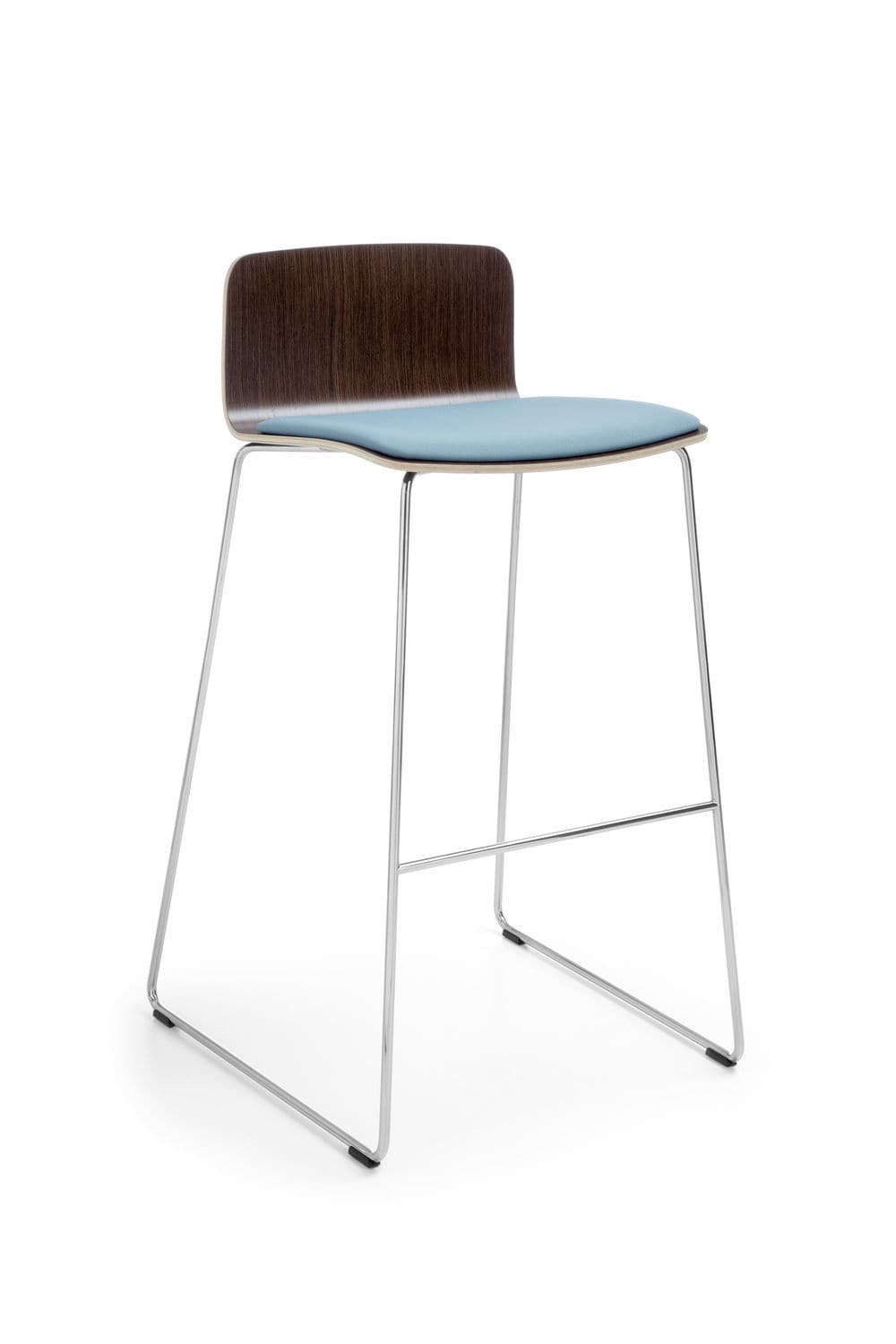 Contemporary bar stool - COM - Profim - plywood / chromed metal base ...