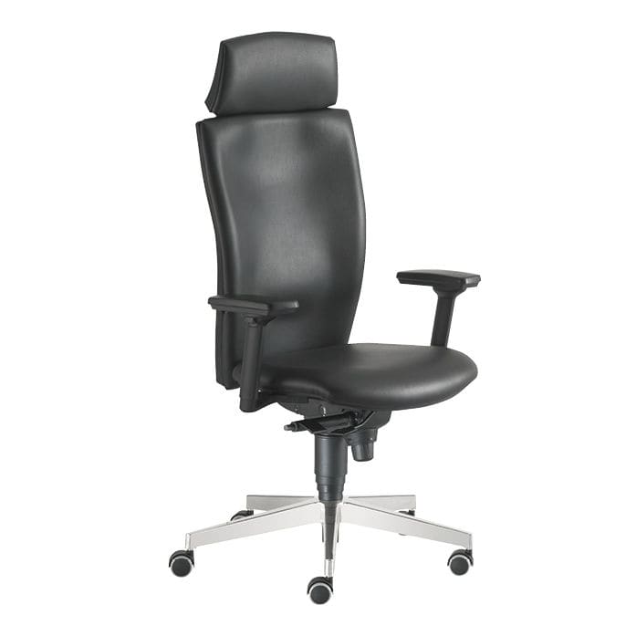 Contemporary executive chair - COROLLA - Sesta - leather / nylon / with ...