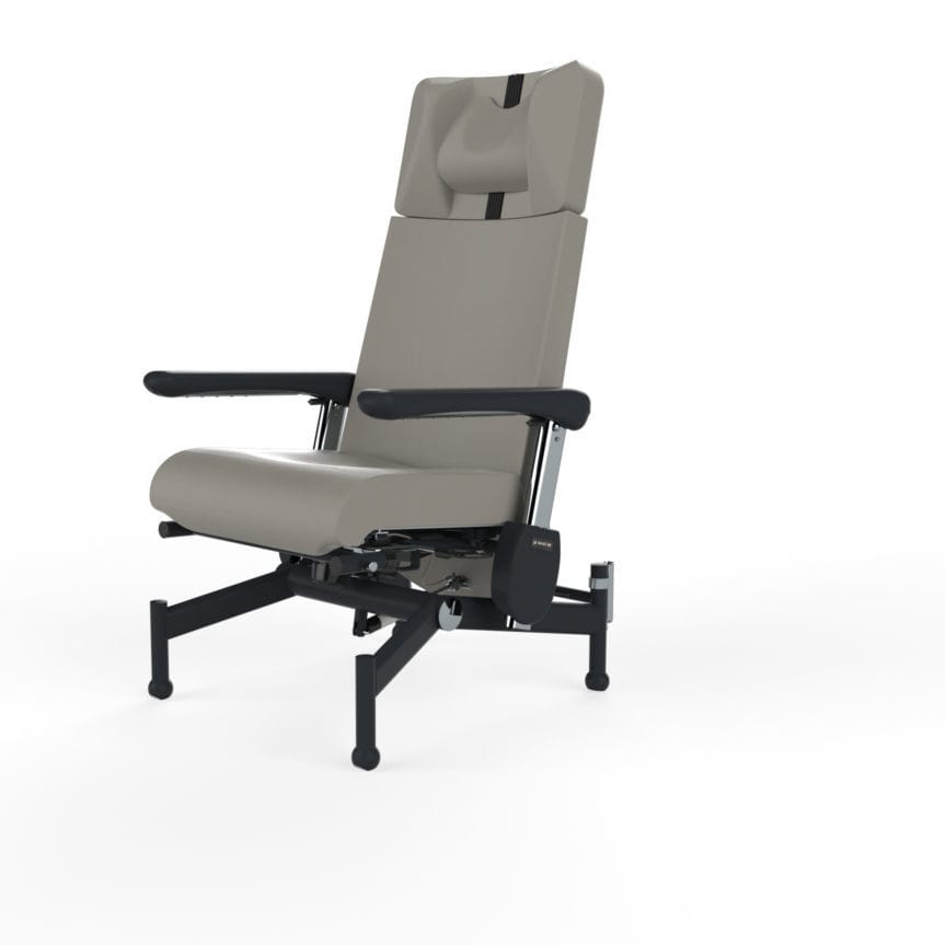 Fabric medical chair - HYPNOS II - Navailles - reclining / ergonomic / blue