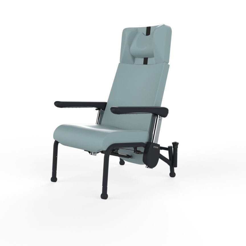 Leather medical chair - KALI - Navailles - height-adjustable ...